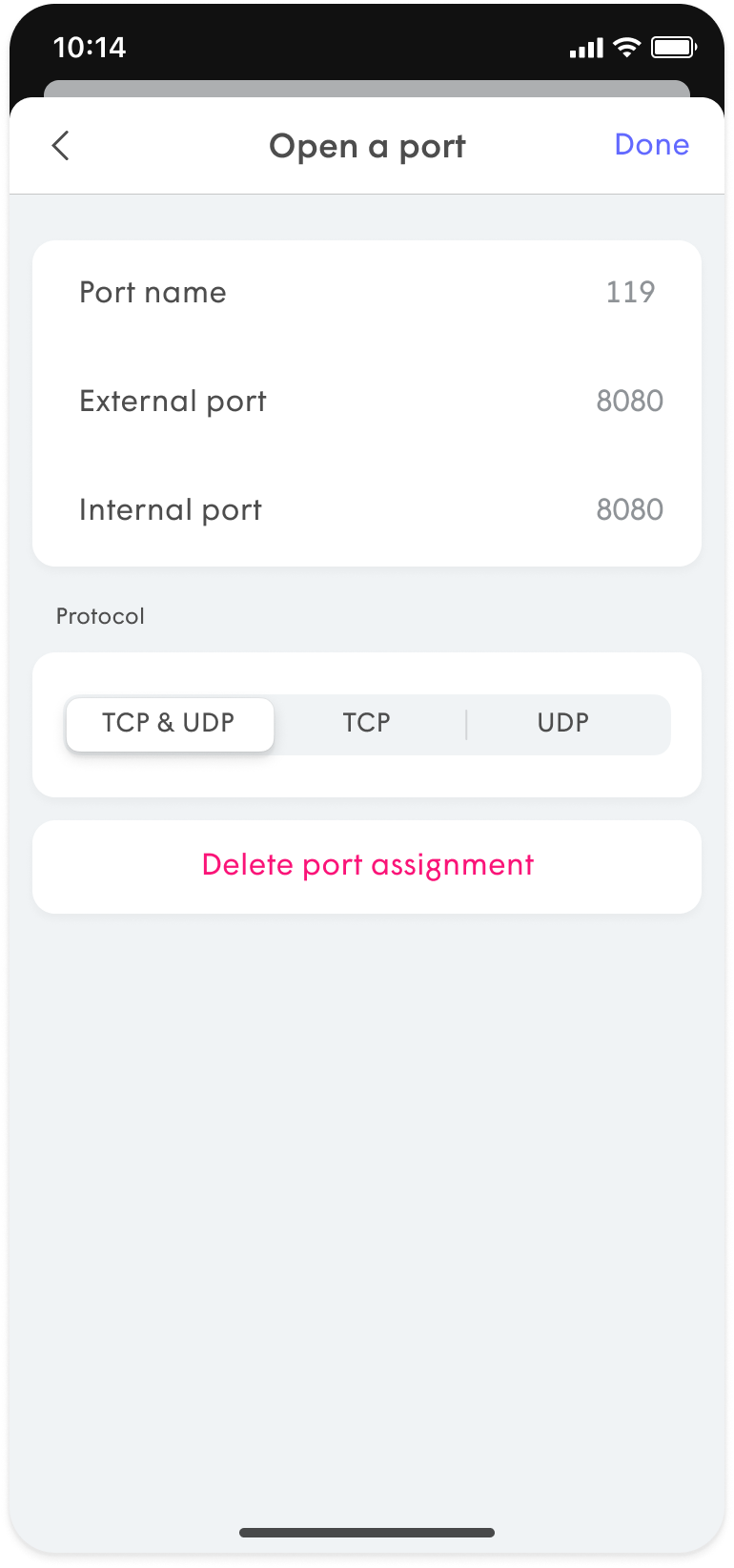 Setting up Port Forwarding in HomePass