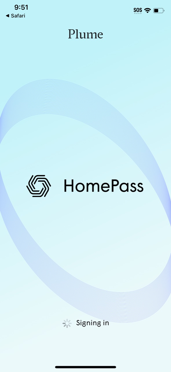 How do I log into the iOS HomePass app if I have Samsung SmartThings Wifi?