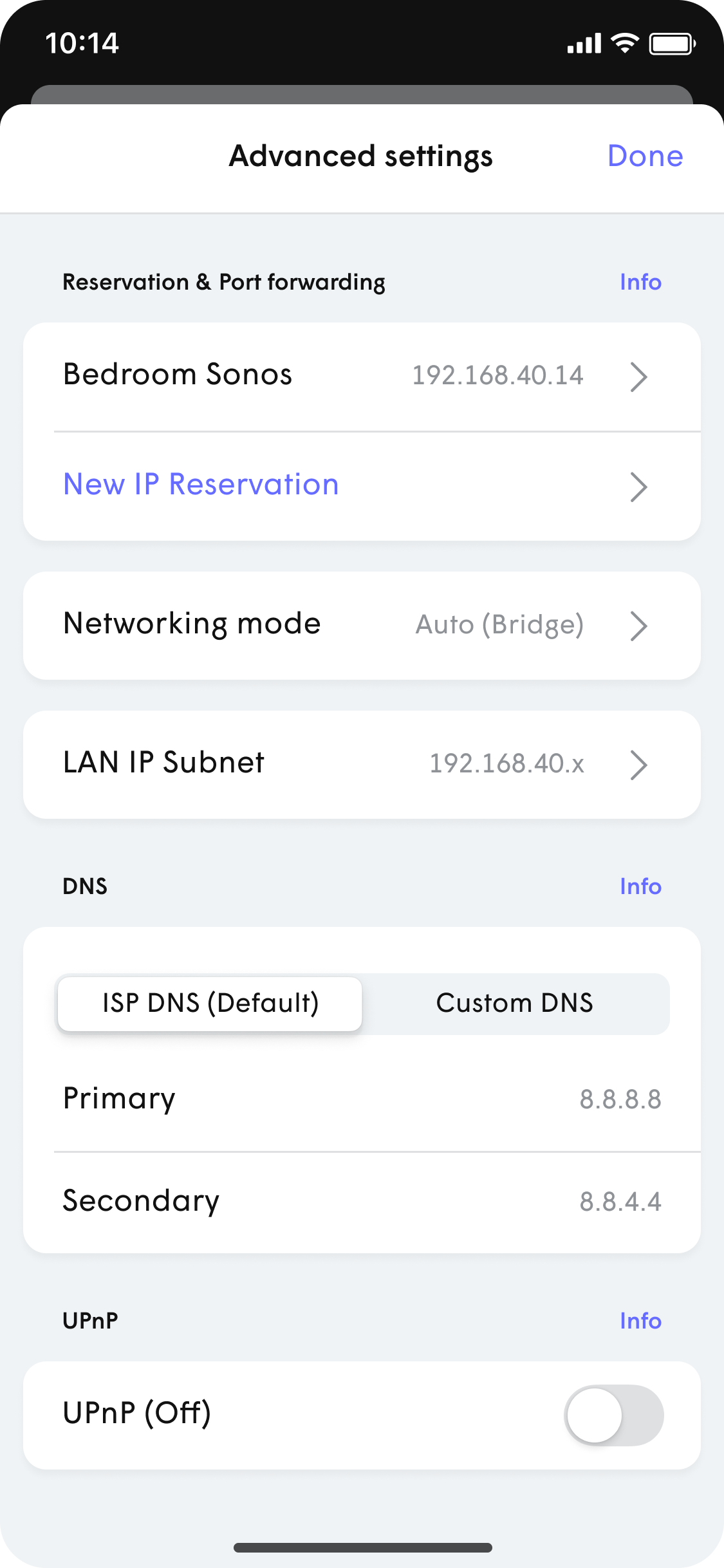 How can I reserve a static IP through the HomePass App?
