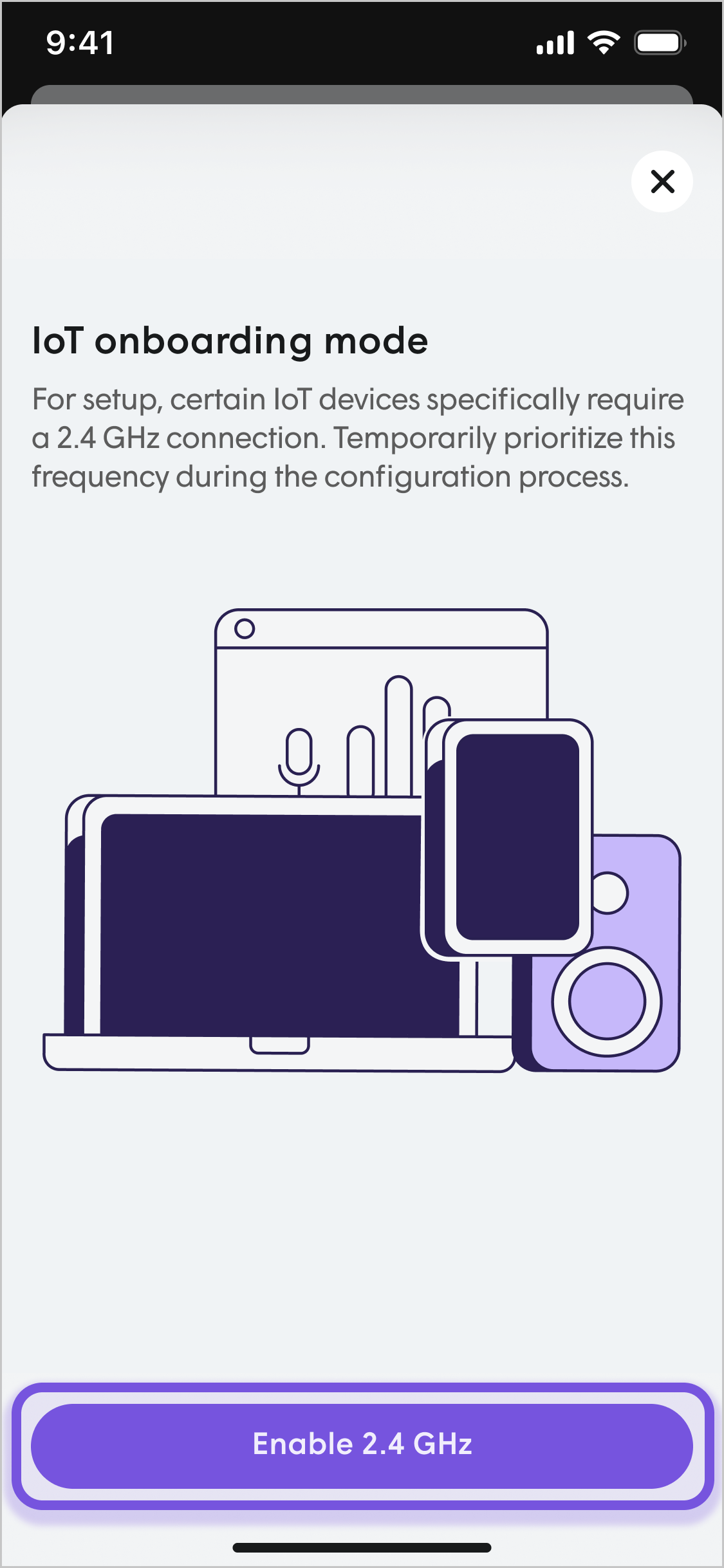 Connecting a 2.4GHz only device to Plume Home