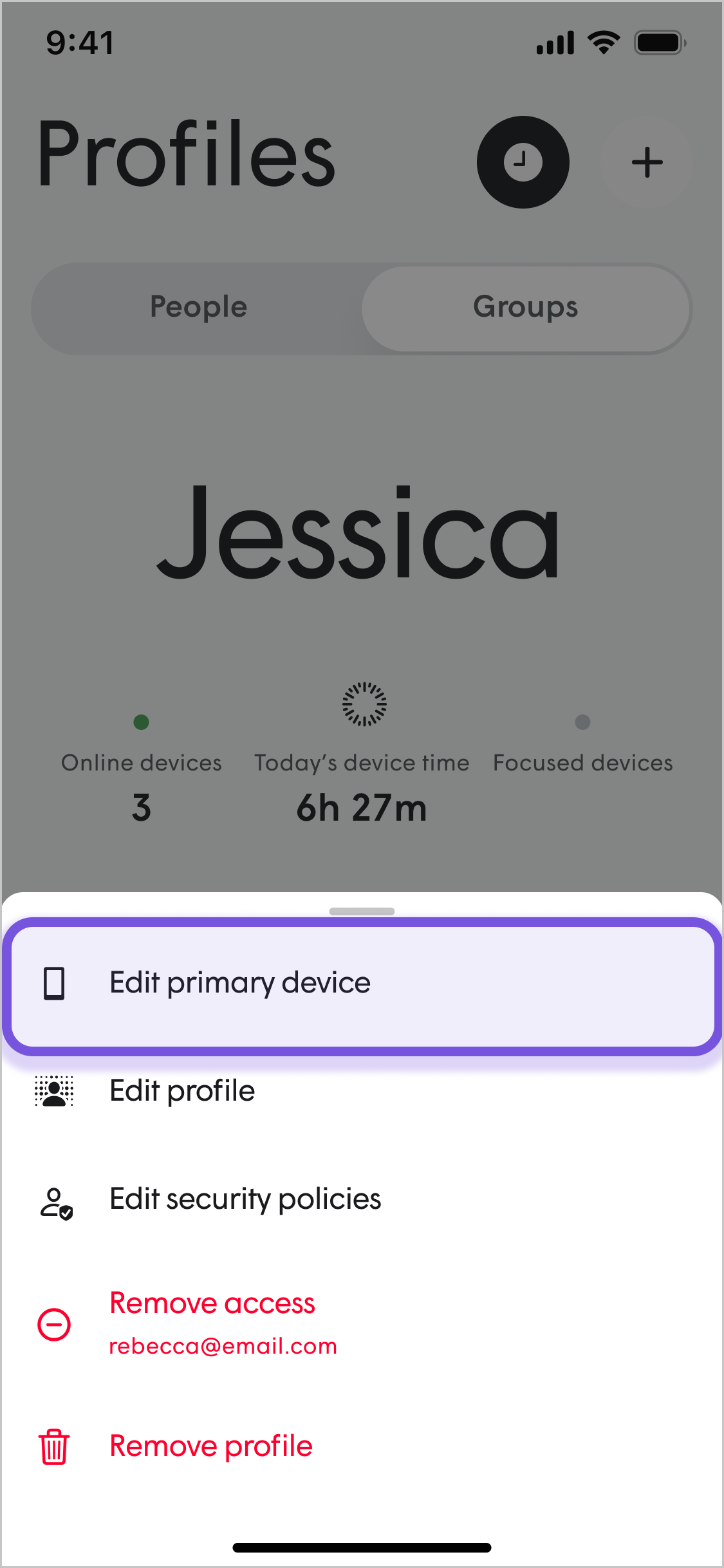 How do I assign a Primary Device to someone?
