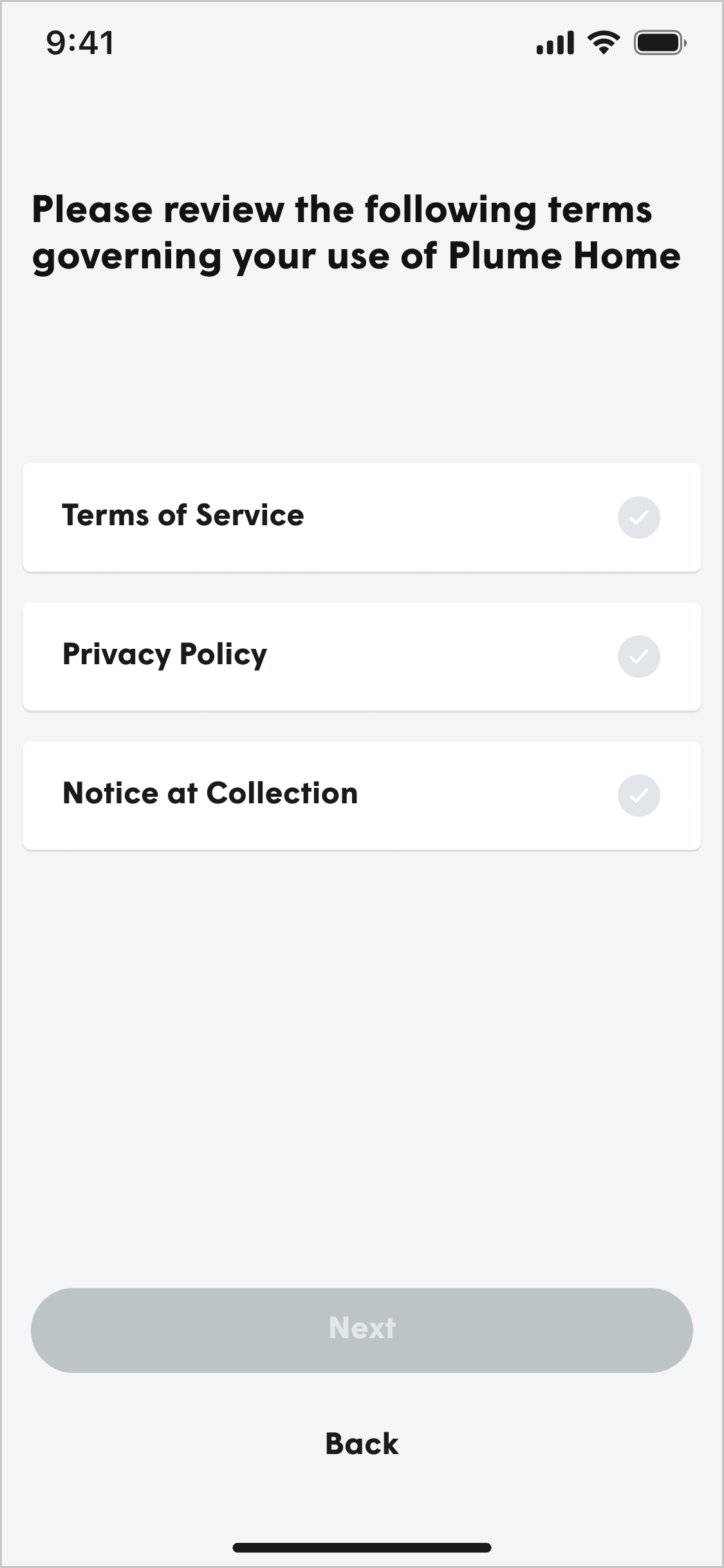 Plume Home Installation - App Steps