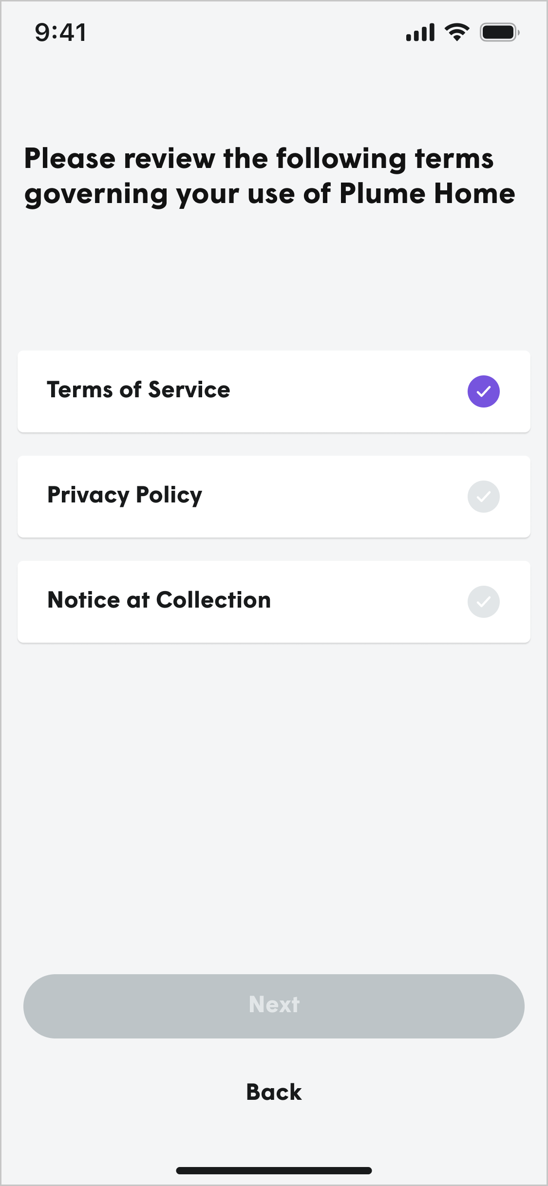 Plume Home Installation - App Steps