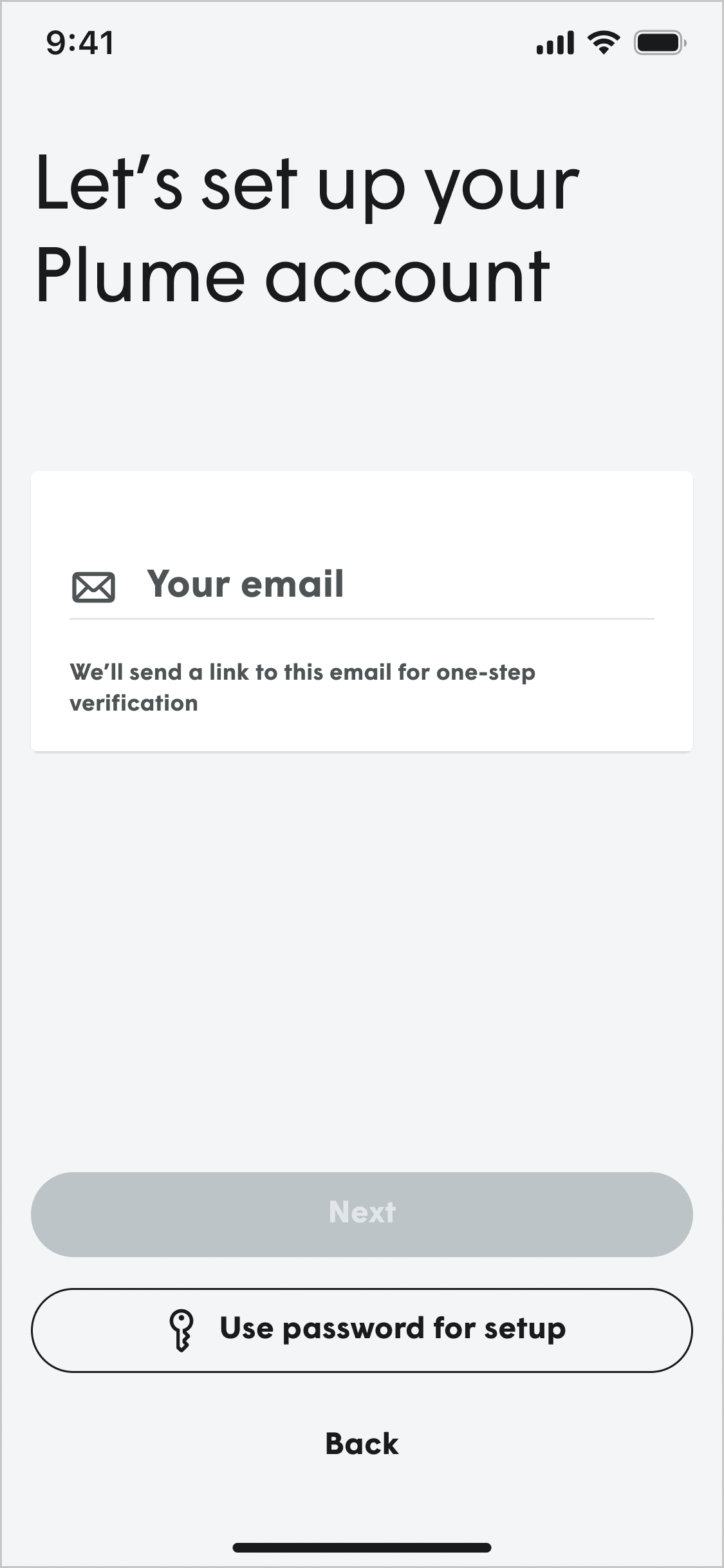 Plume Home Installation - App Steps