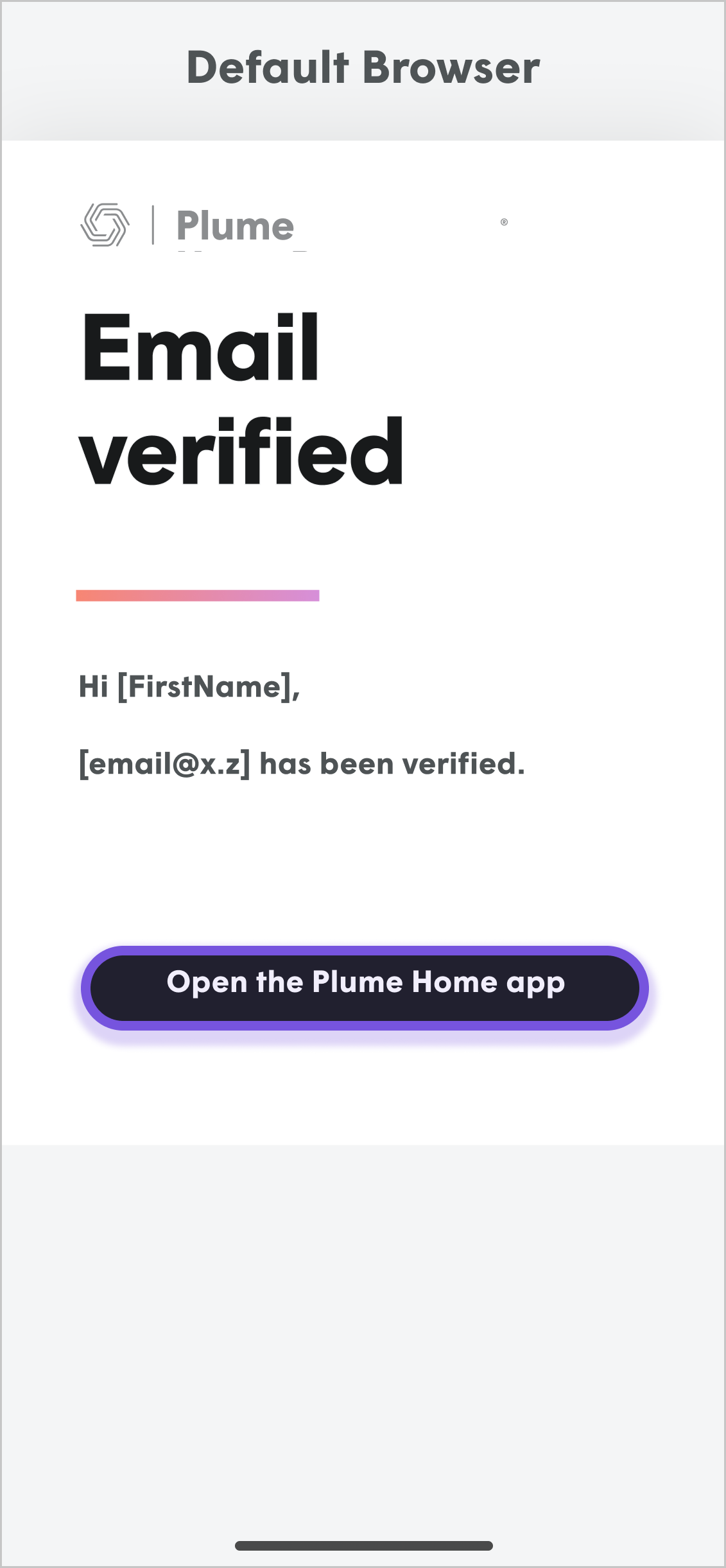 Plume Home Installation - App Steps