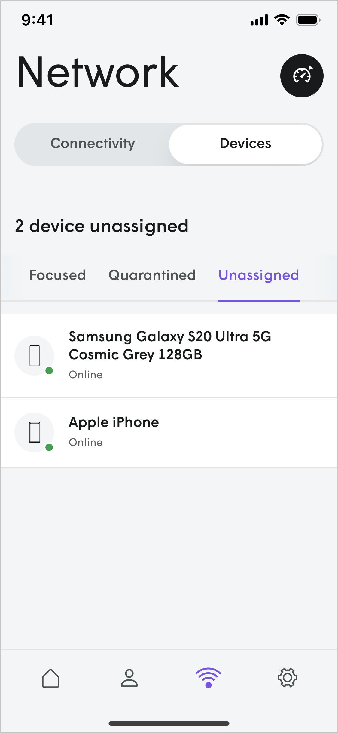Where can I see the list of devices connected to my network?