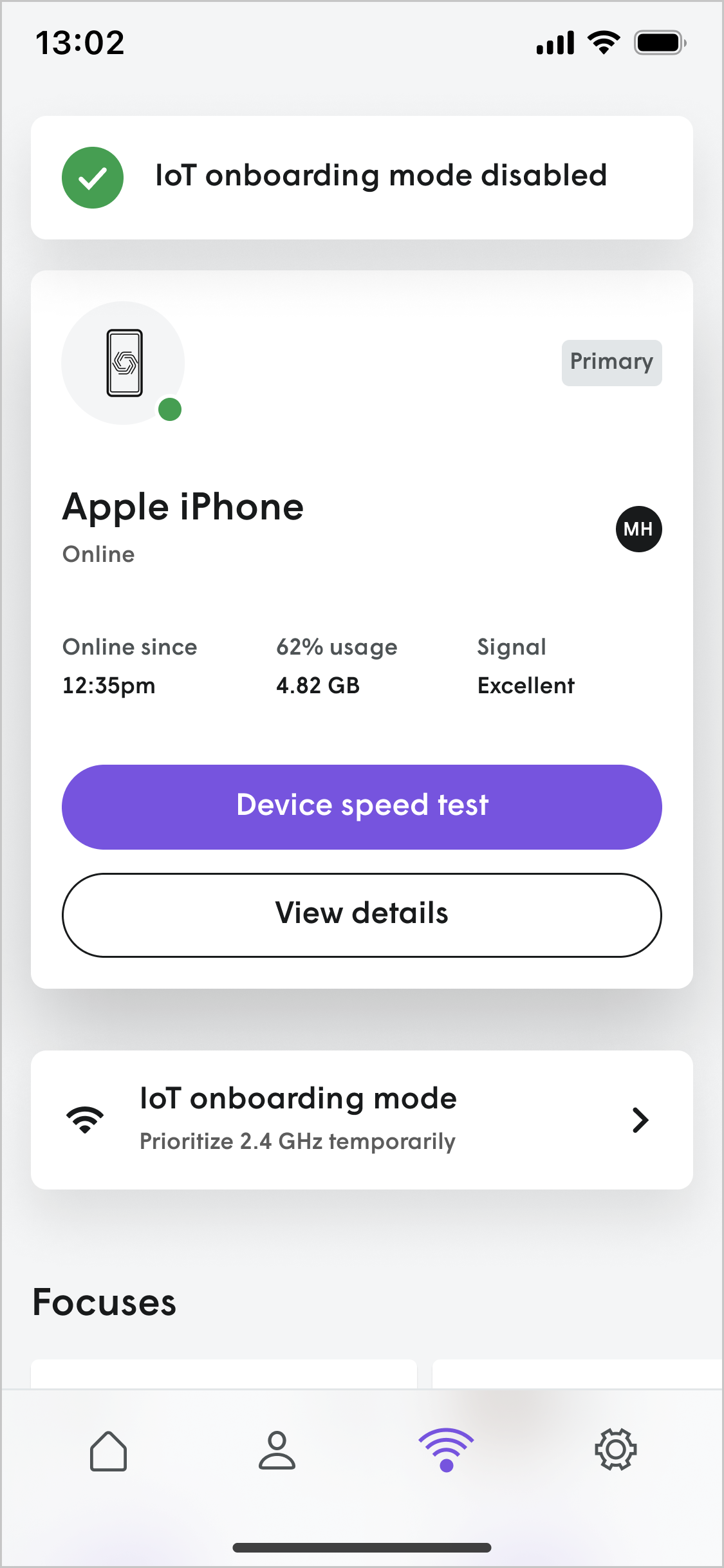 Connecting a 2.4GHz only device to Plume Home