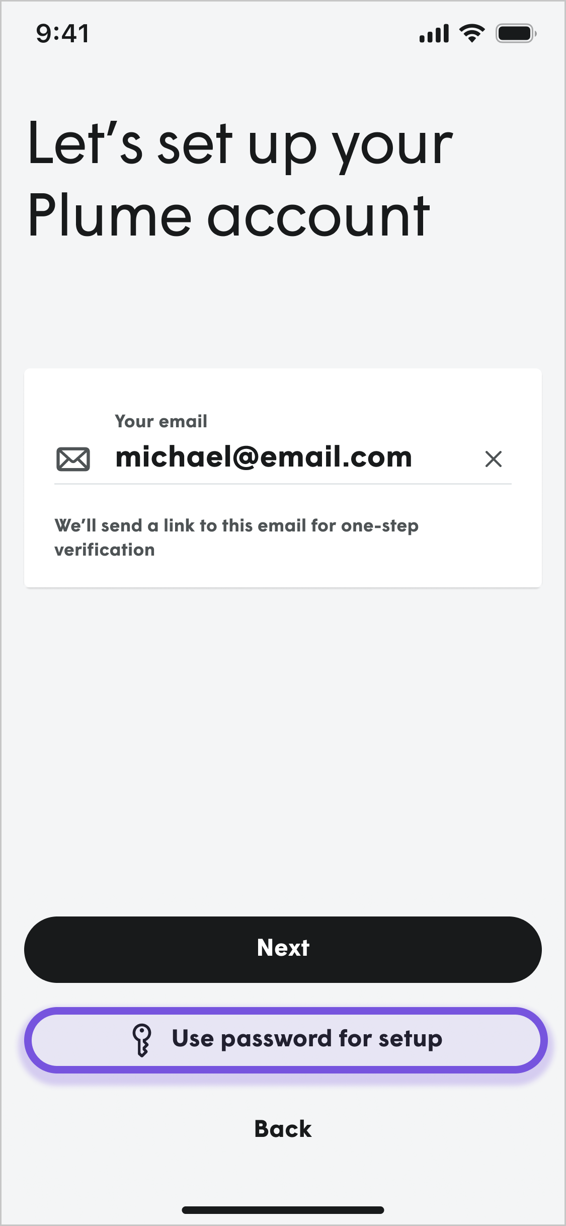 Plume Installation - App Steps