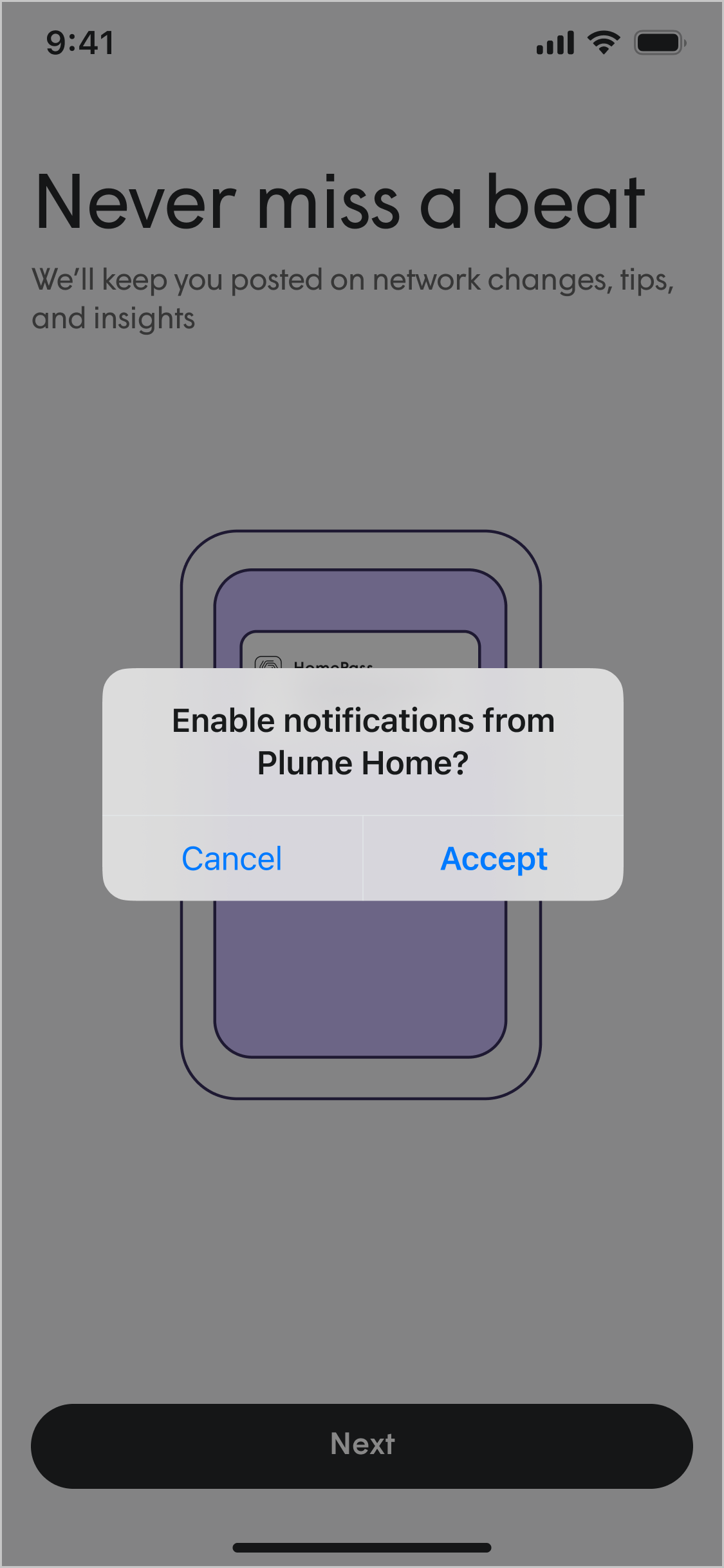 Plume Home Installation - App Steps
