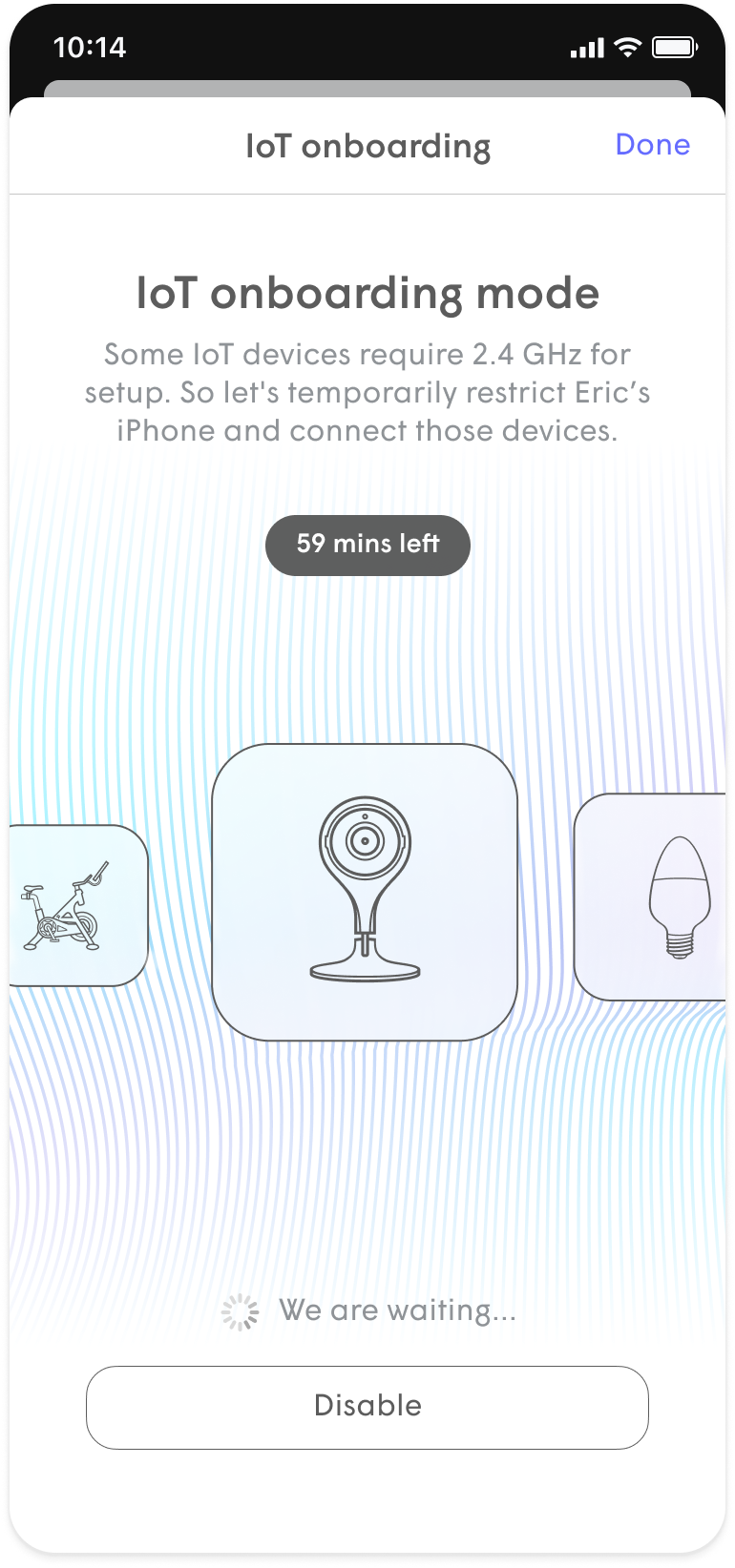Connecting a 2.4GHz only device to HomePass